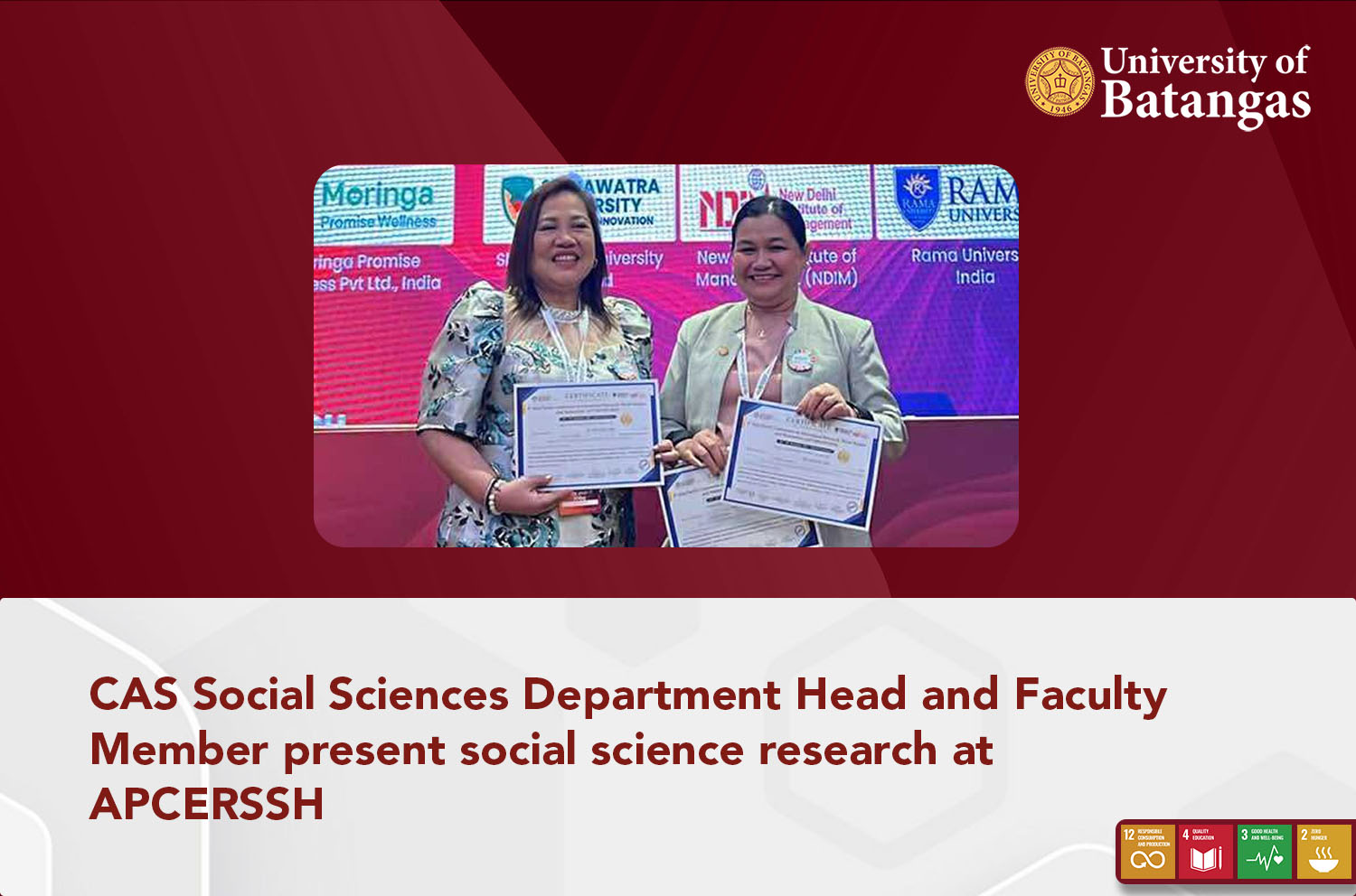 CAS Social Sciences Department Head and Faculty Member present social ...