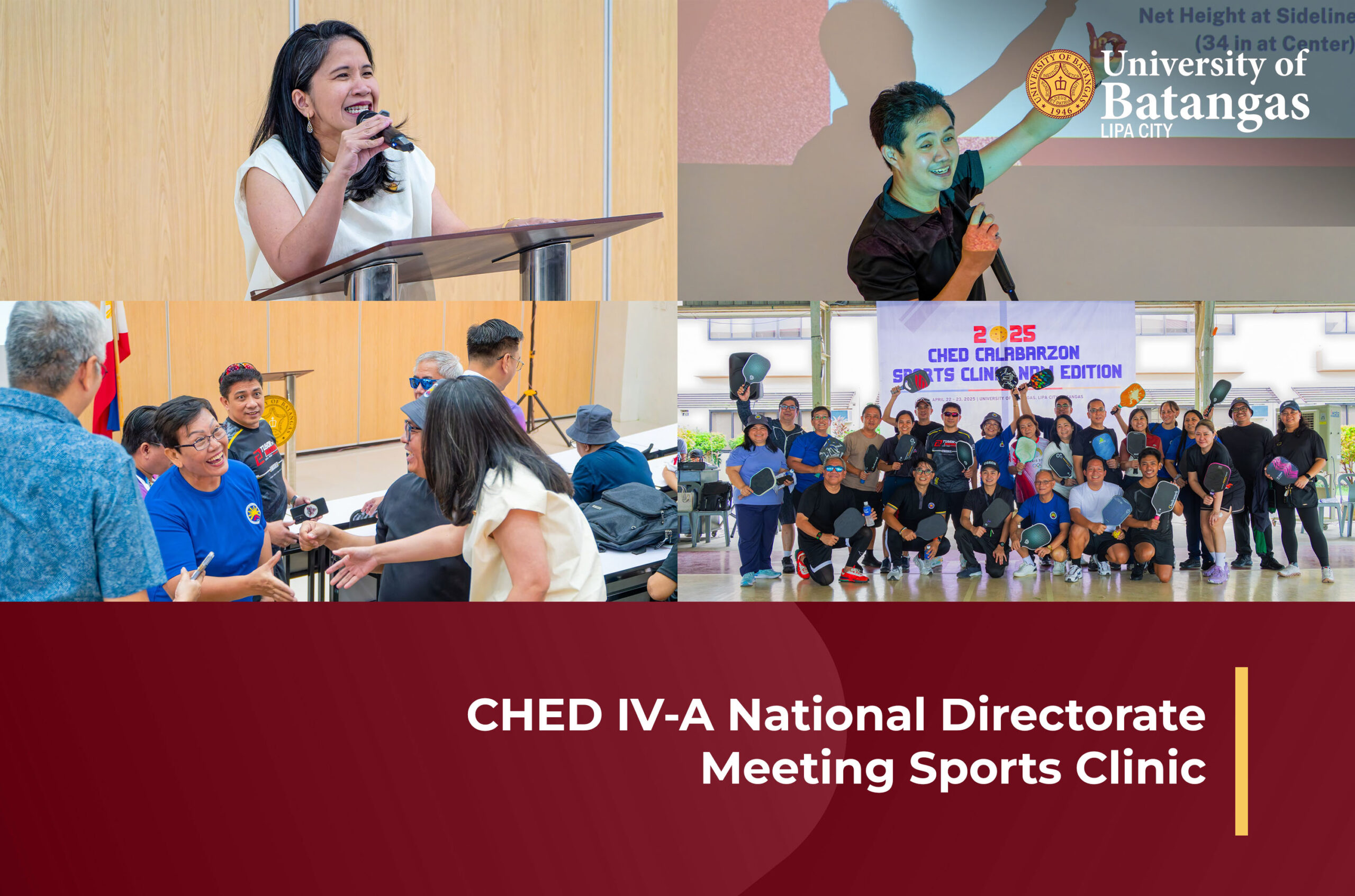 UB Lipa Hosts CHED IV-A National Directorate Meeting Sports Clinic ...