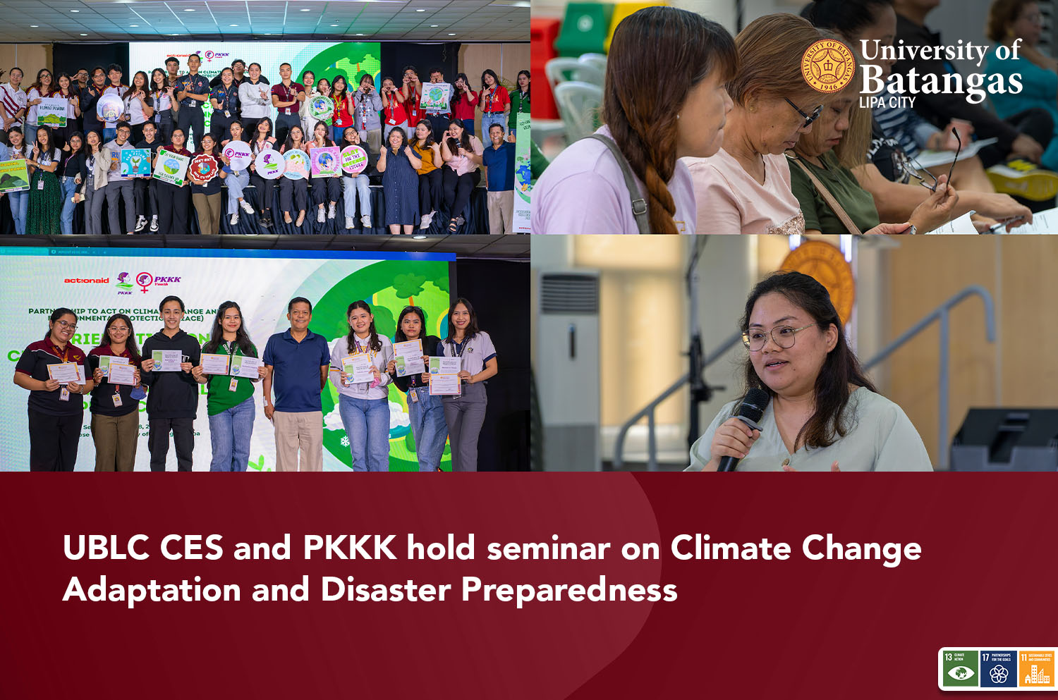UBLC CES and PKKK hold seminar on Climate Change Adaptation and ...