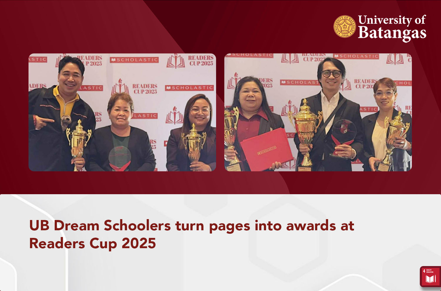 UB Dream Schoolers turn pages into awards at Readers Cup 2025 ...