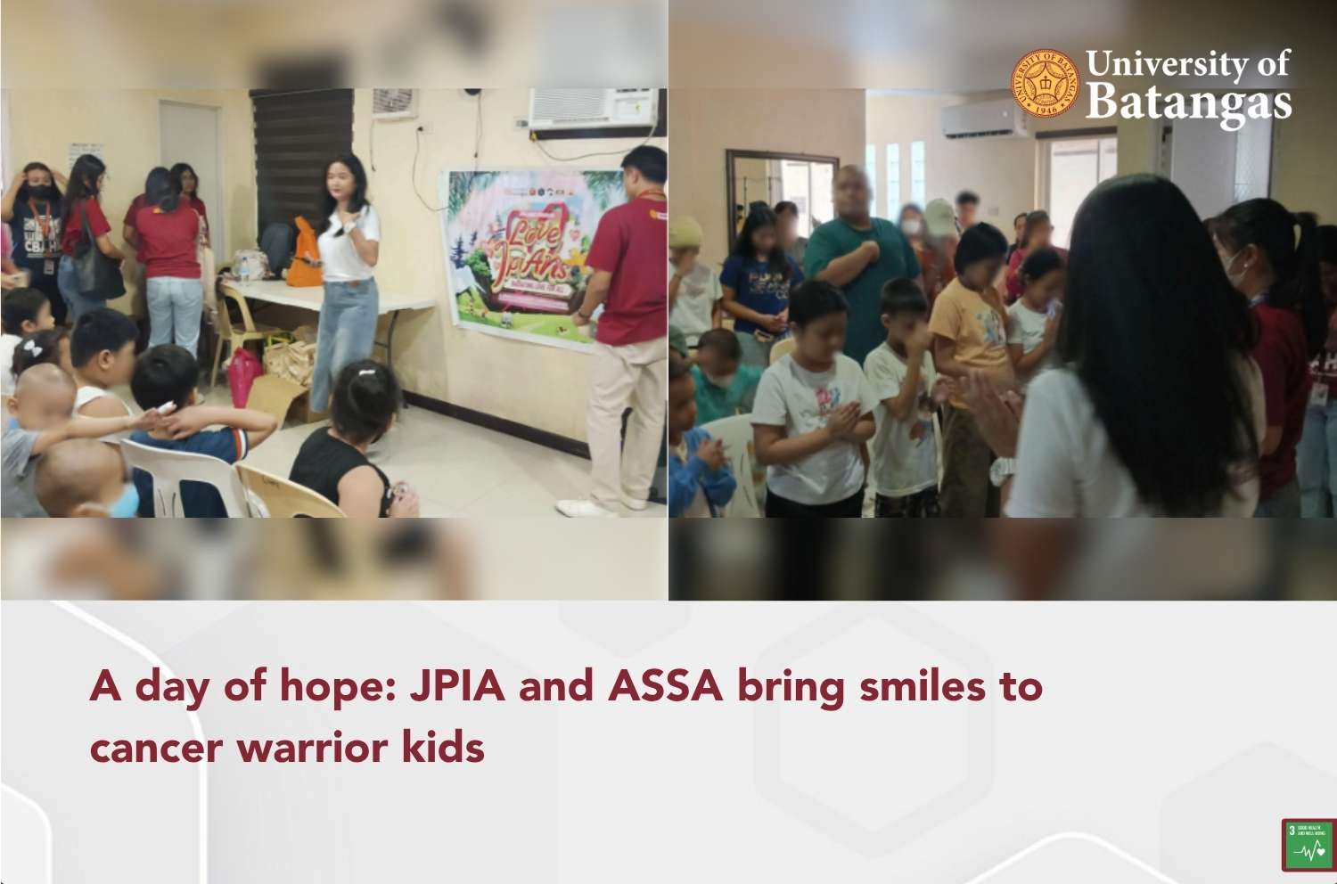 A day of hope: JPIA and ASSA bring smiles to cancer warrior kids ...